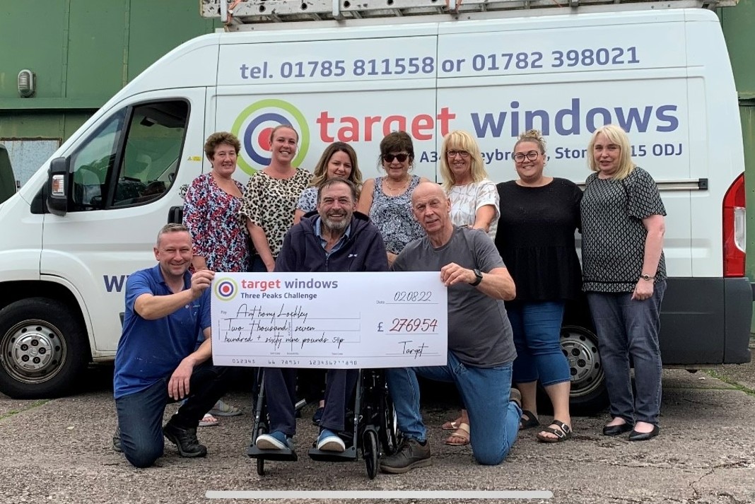 Target Windows raises £2,700+ for Anthony Lockley